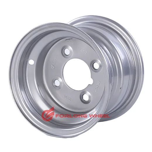 8 inch 4 lug 101.6 PCD golf cart steel wheel rim